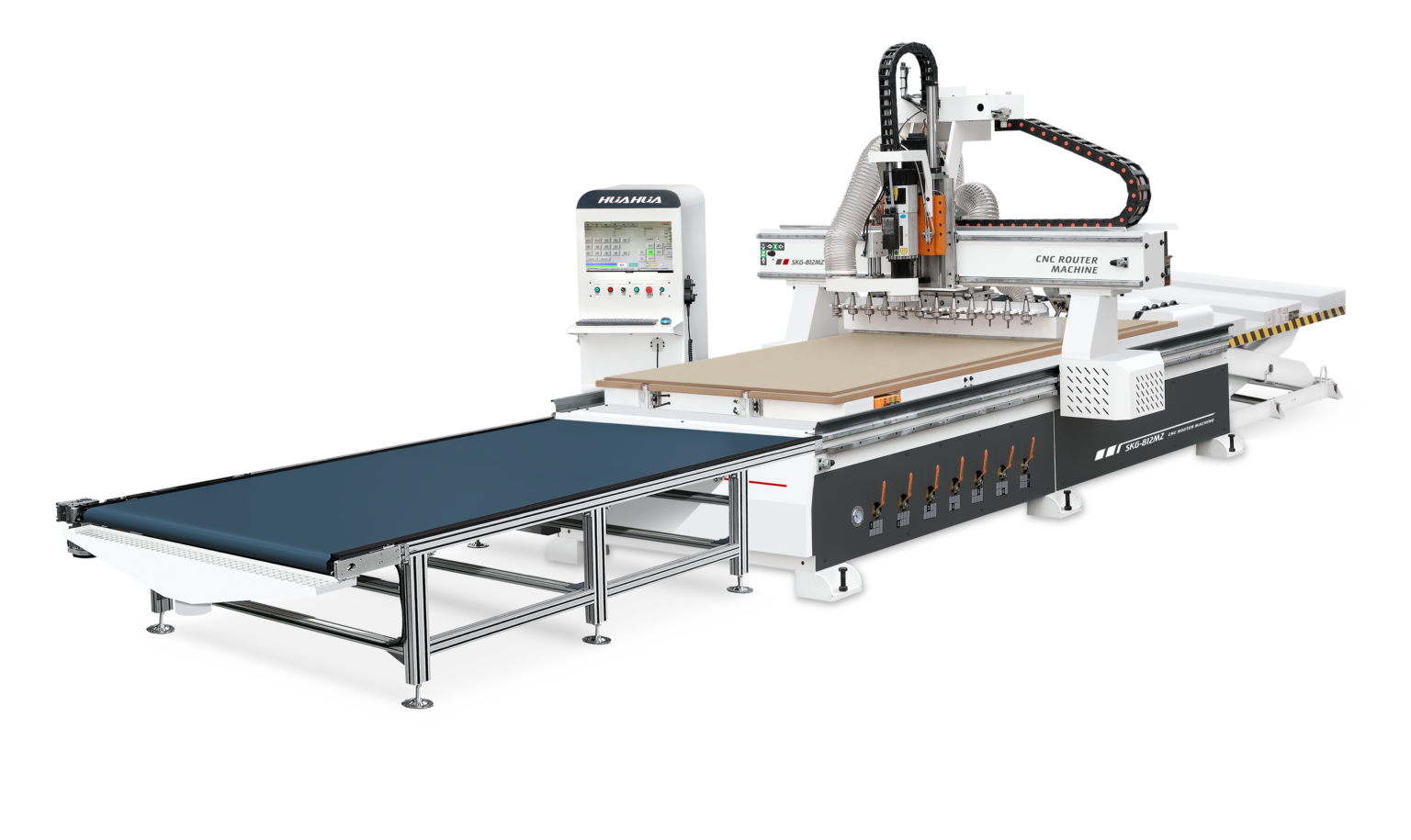HUAHUA SKG-812MZ CNC router with auto loading and unloading table